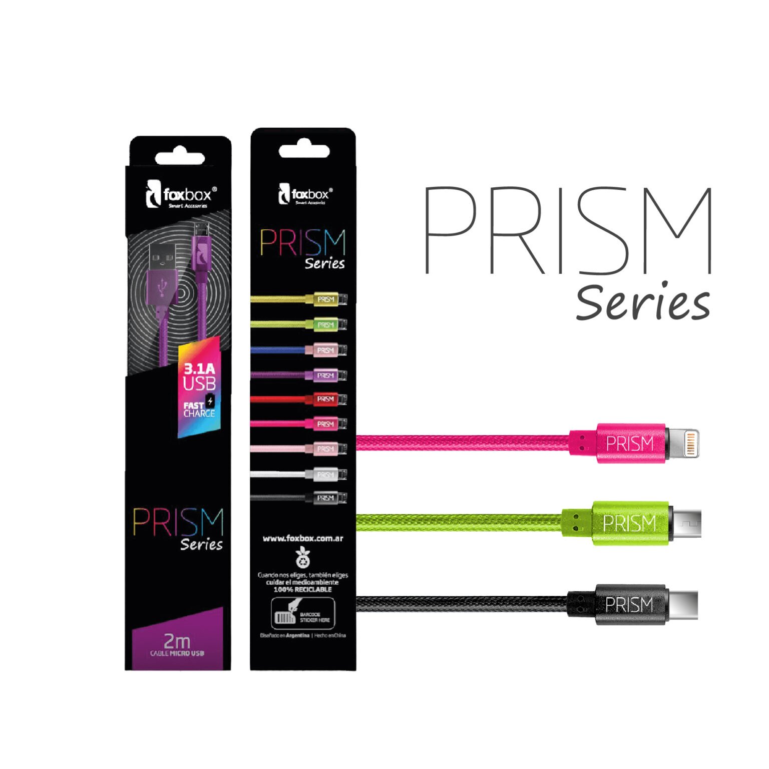 Cable Prism Pro - Foxbox Mantenete siempre conectado y con estilo